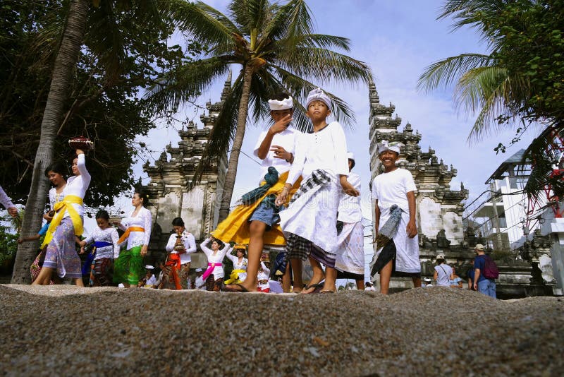 Nyepi, Melasti Ceremony at Bali. Balinese New Year Editorial Photo ...