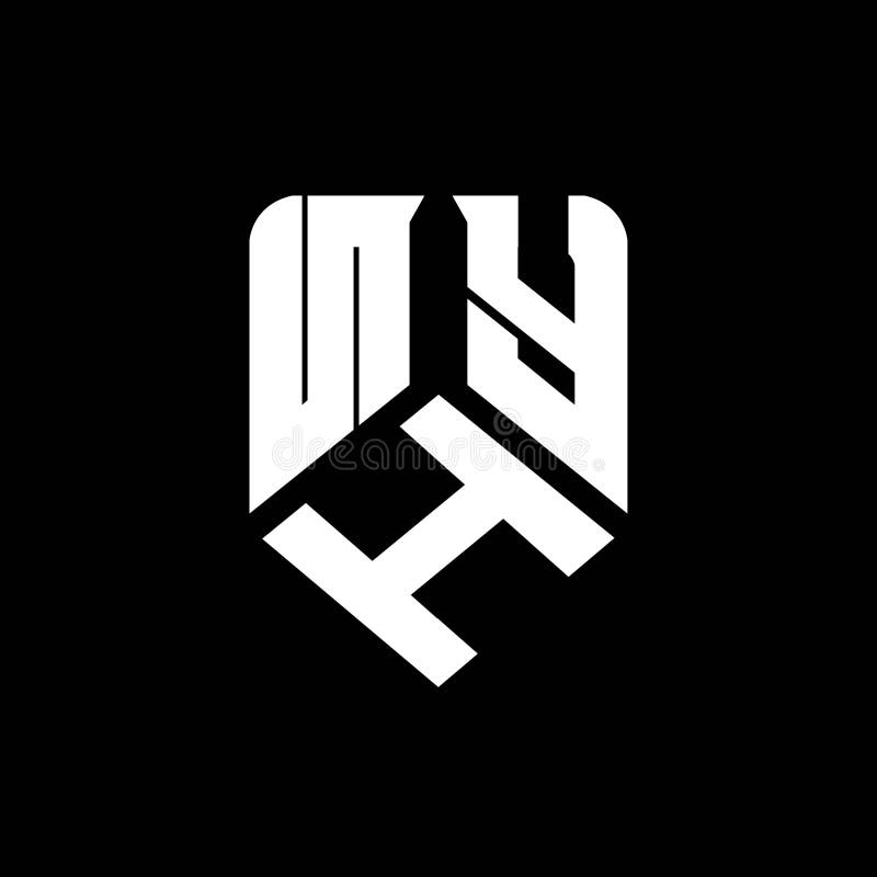 NYH Abstract Monogram Shield Logo Design on White Background. Stock ...