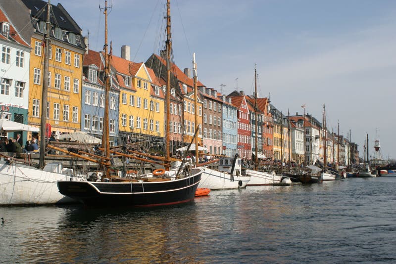 Nyhavn Harbor in Copenhagen Stock Photo - Image of copenhagen, harbour ...