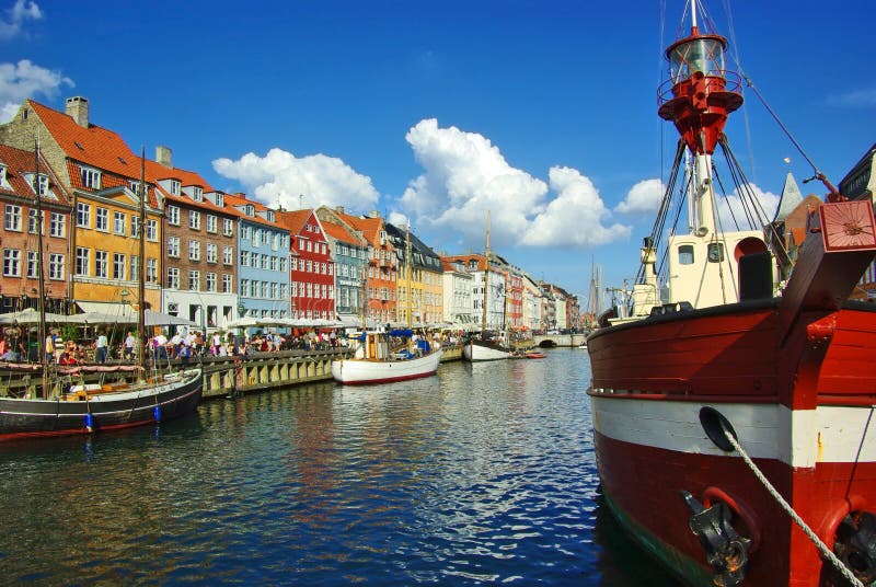 Nyhavn (new Harbor) in Copenhagen Stock Photo - Image of center ...
