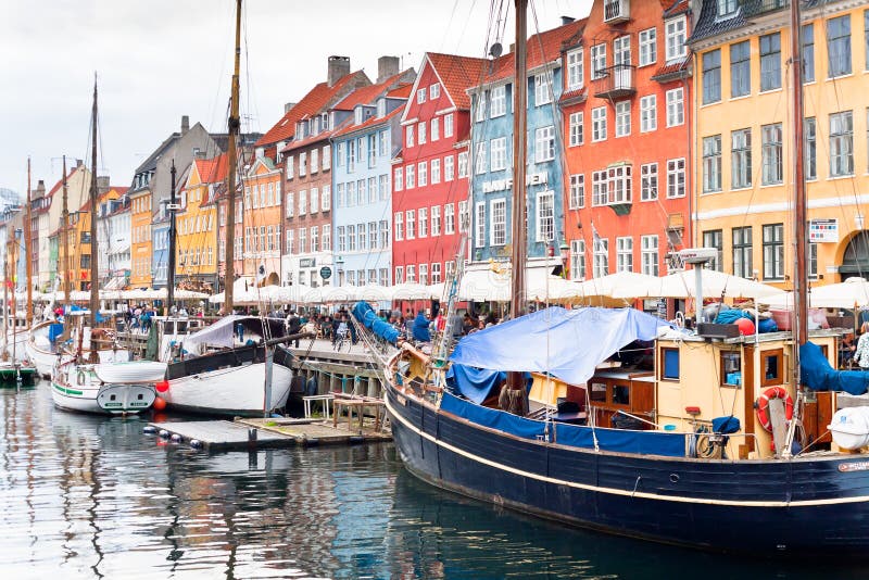 Nyhavn - Waterfront, Canal in Copenhagen Editorial Photography - Image ...