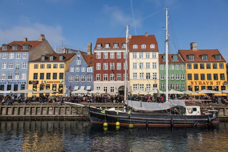 Nyhavn Waterfront in Copenhagen Editorial Stock Image - Image of ...