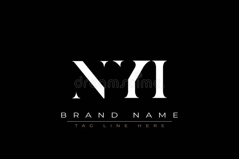 NYI Abstract Letter Logo Design Stock Vector - Illustration of font ...