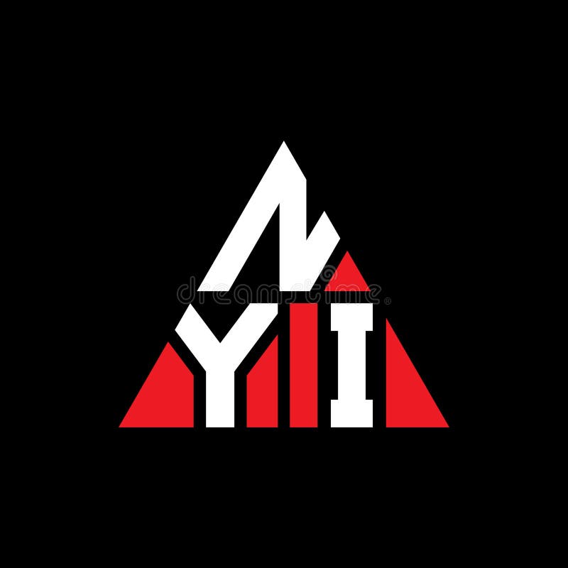 NYI Triangle Letter Logo Design with Triangle Shape. NYI Triangle Logo ...