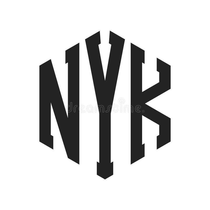 NYK Logo Design. Initial Letter NYK Monogram Logo Using Hexagon Shape ...