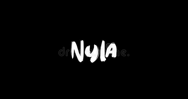 Nyla Women Name In Grunge Dissolve Transition Effect Of Animated Bold Text Typography On Black