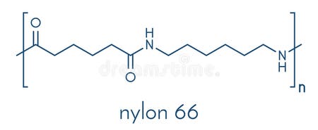 Nylon Nylon-6,6 Plastic Polymer, Chemical Structure. Skeletal Formula ...