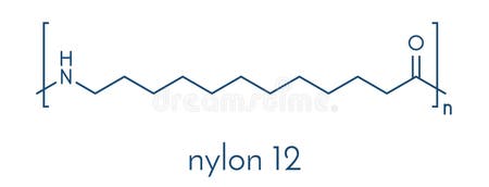 Nylon 12 Polymer, Chemical Structure. Skeletal Formula. Stock Vector ...