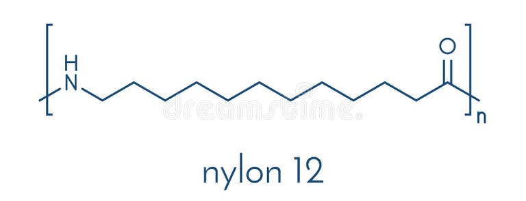 Nylon 12 Polymer, Chemical Structure. Skeletal Formula. Stock Vector ...