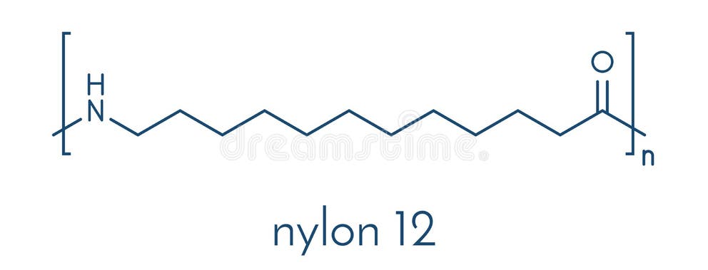 Nylon 12 Polymer, Chemical Structure. Skeletal Formula. Stock Vector ...