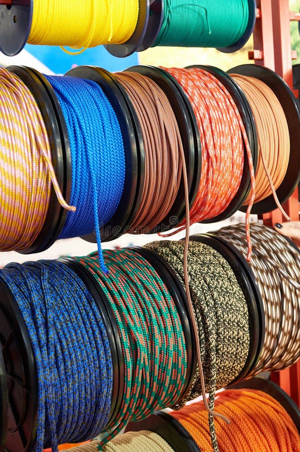 Nylon rope for climbing stock photo. Image of line, black - 94382214