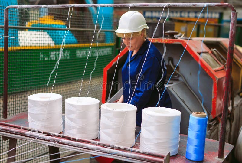 Nylon Rope Factory, Rope Factory, Rubber Production. Stock Photo ...