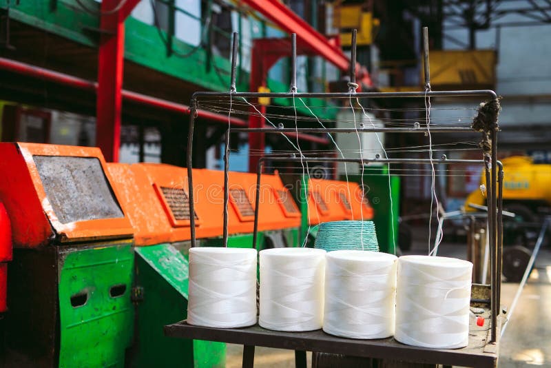 Nylon Rope Factory, Rope Factory, Rubber Production. Stock Photo ...