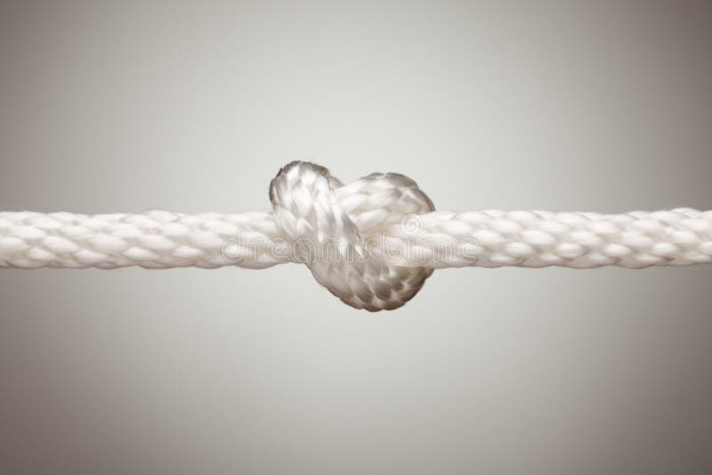 Knot in rope stock photo. Image of cotton, thread, tying - 3083182