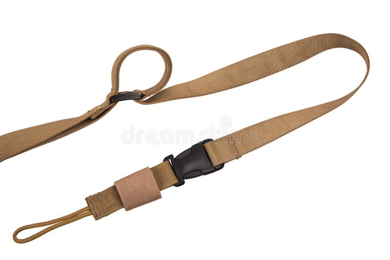Nylon Shoulder Strap for a Gun Isolated on White Back. Belt for ...