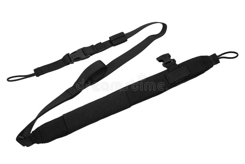 Nylon Shoulder Strap for a Gun Isolated on White Backg. Belt for ...
