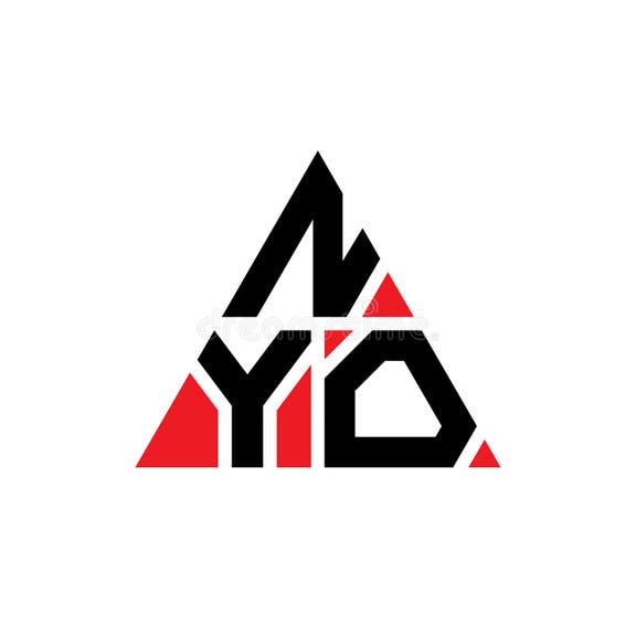 NYO Triangle Letter Logo Design with Triangle Shape. NYO Triangle Logo ...