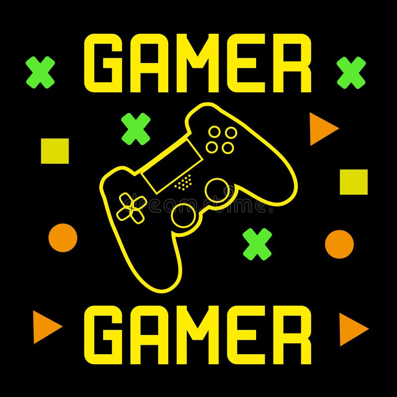 PRO GAMER- Text With Controller. Stock Vector - Illustration of hobby ...