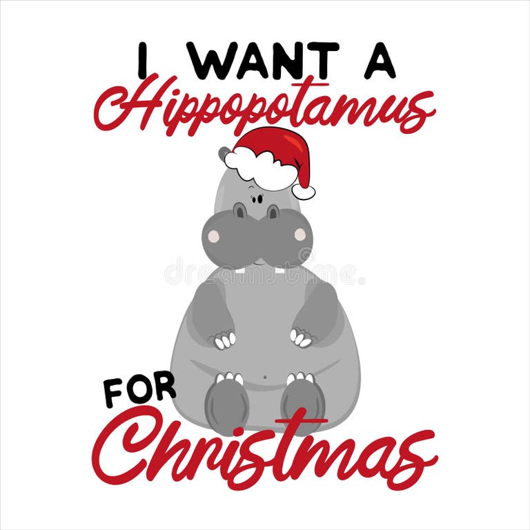 Hippopotamus Christmas Stock Illustrations – 352 Hippopotamus Christmas ...