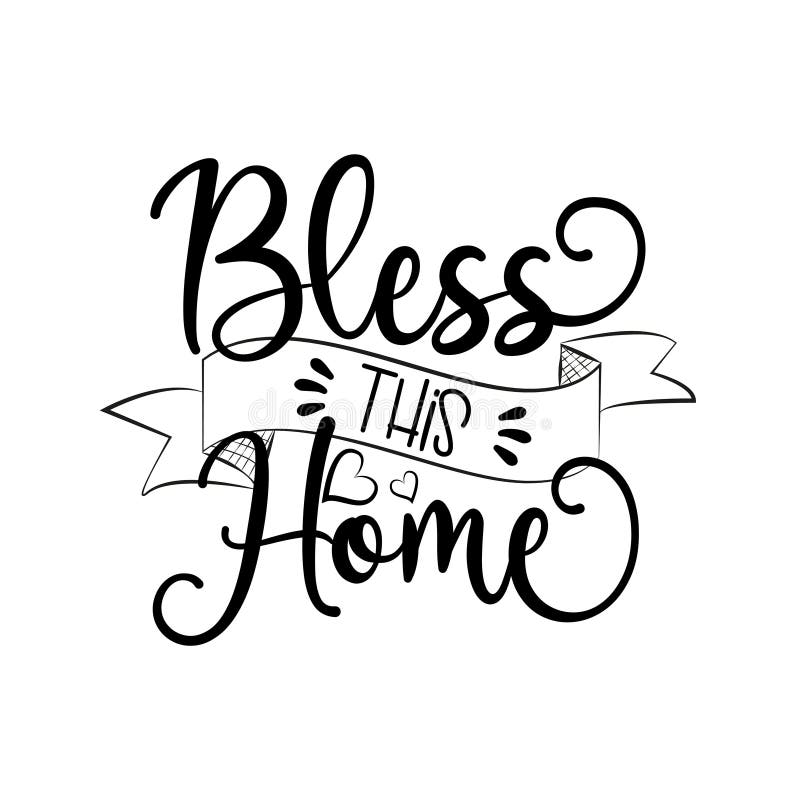 God Bless You- Calligraphy Text, with Heart. Stock Vector ...
