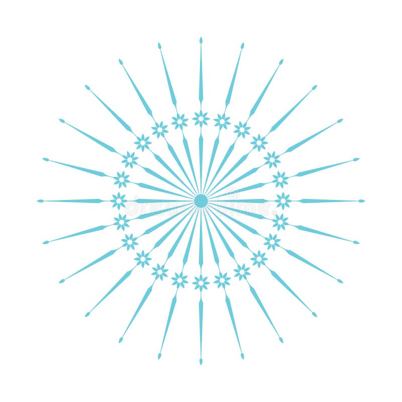 Circle Round Design Element, Vector Round Light Blue, Isolated on White ...