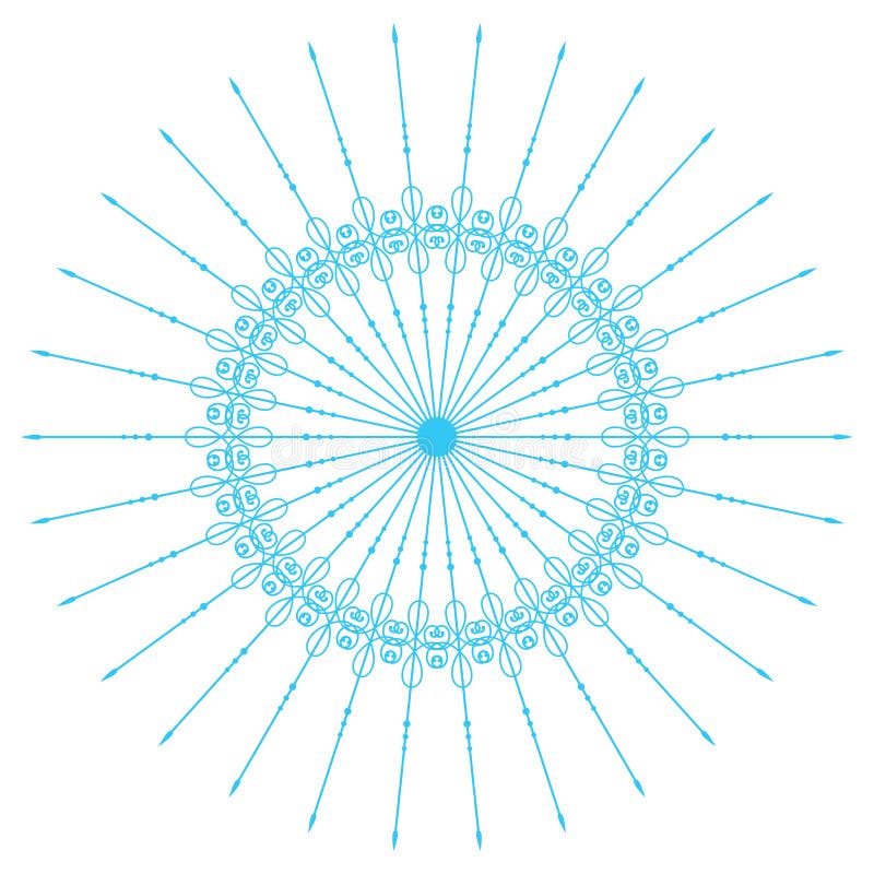 Circle Round Design Element, Vector Round Light Blue, Isolated on White ...