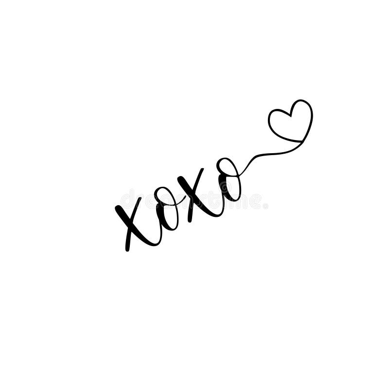 Xoxo Calligraphy - Good for Tattoo, Greeting Card, Poster, Gift Design ...