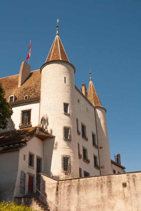 Nyon castle stock photo. Image of town, vaud, lake, historic - 76645384