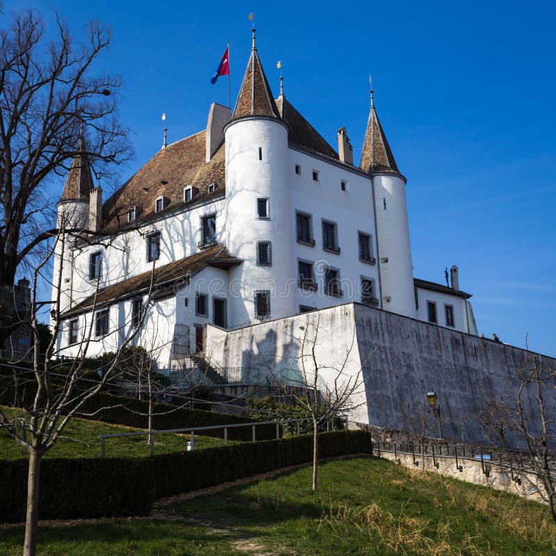 Nyon Castle, Swisse. Chateau De Nyon Stock Image - Image of ...