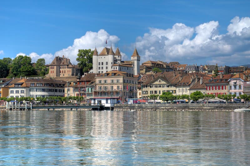 Nyon, Switzerland stock photo. Image of leman, geneva - 19657366