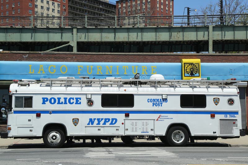 NYPD Mobile Command Post in Brooklyn, NY Editorial Image - Image of ...