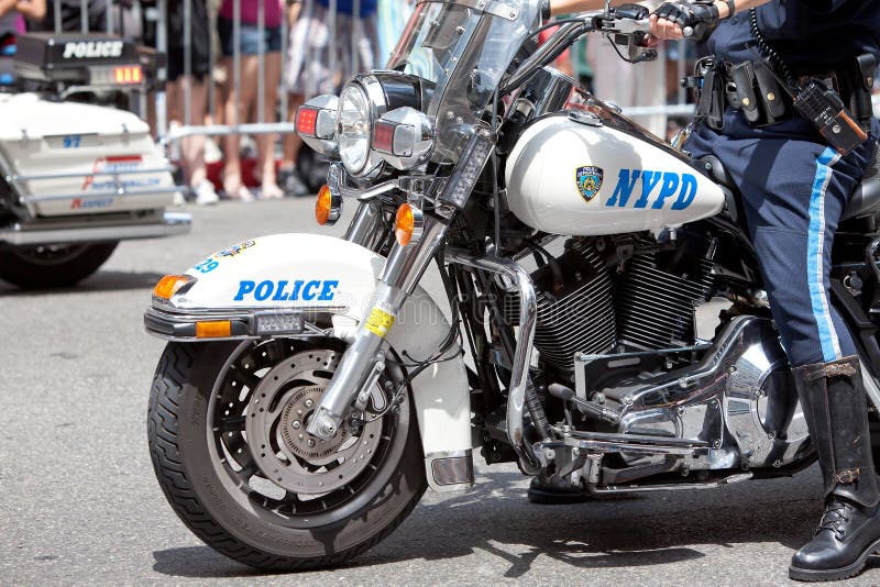NYPD motorbike editorial image. Image of sheriff, city - 20105100