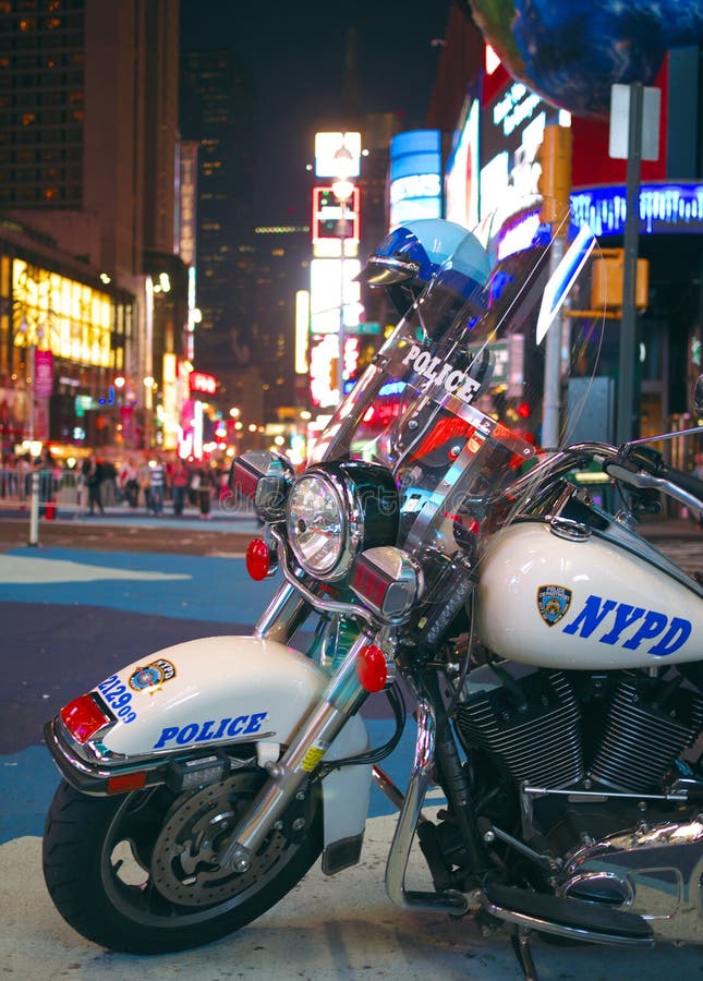 NYPD Motorcycle editorial stock image. Image of times - 21676809