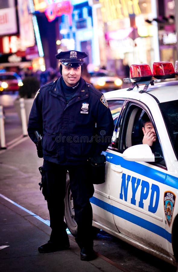 NYPD Police Officers on Times Square Editorial Image - Image of ...
