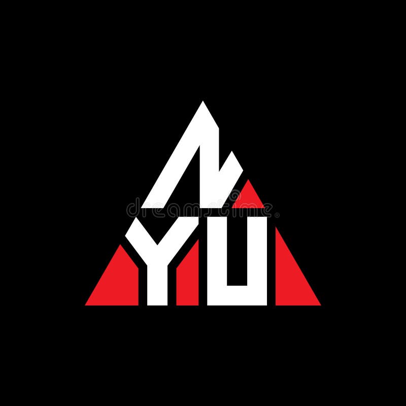 NYU Triangle Letter Logo Design with Triangle Shape. NYU Triangle Logo ...