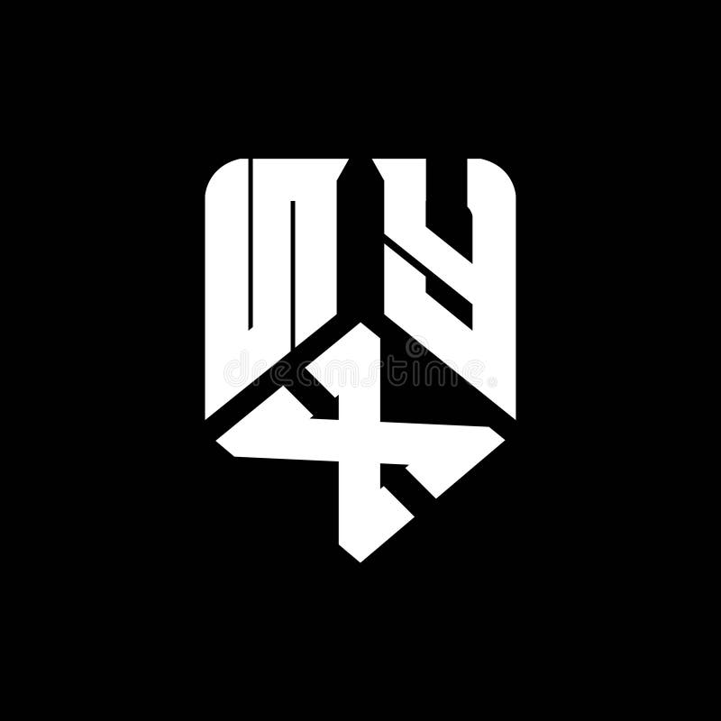 NYX Abstract Monogram Shield Logo Design on White Background. Stock ...