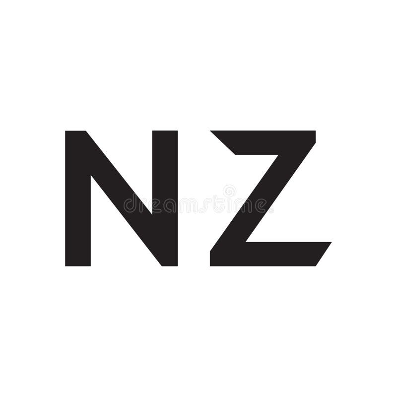 Nz Initial Letter Vector Logo Icon Stock Vector - Illustration of type ...