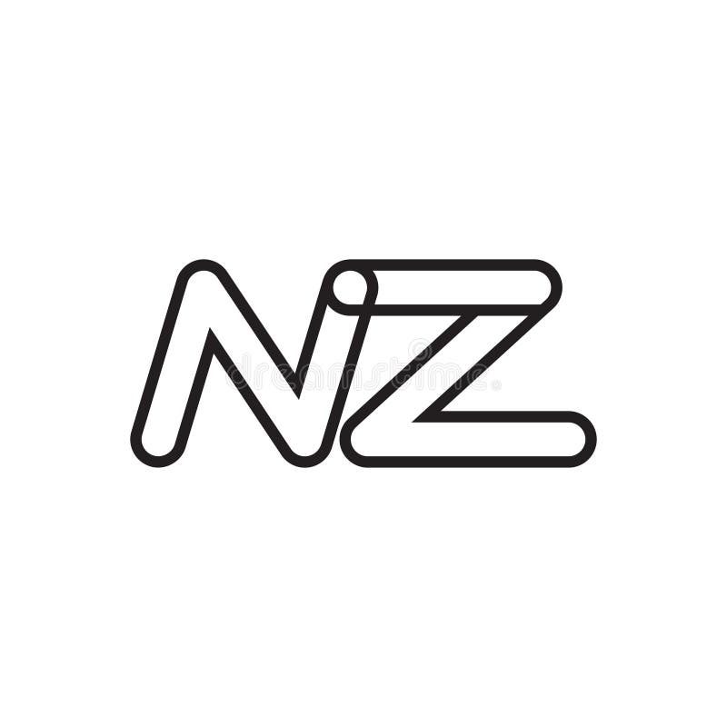 Nz Initial Letter Vector Logo Icon Stock Vector - Illustration of ...