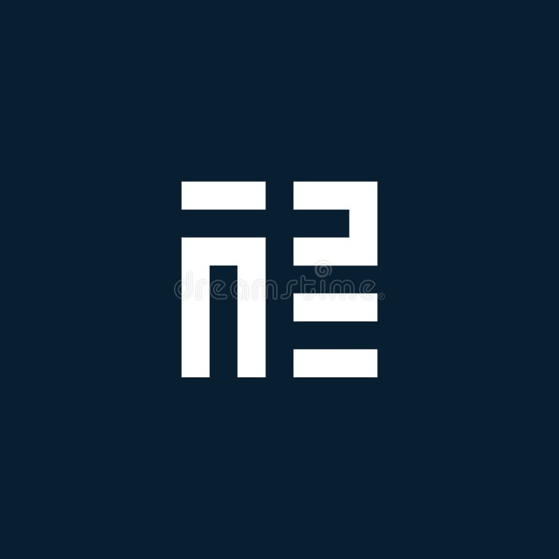 NZ Initial Monogram Logo with Geometric Style Stock Vector ...