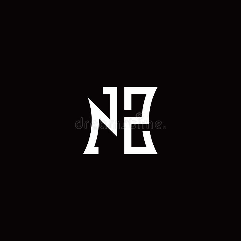 NZ Monogram Logo Letter with Curved Side Style Stock Vector ... NZ Monogram Logo Letter with Curved Side Style Stock Vector ...