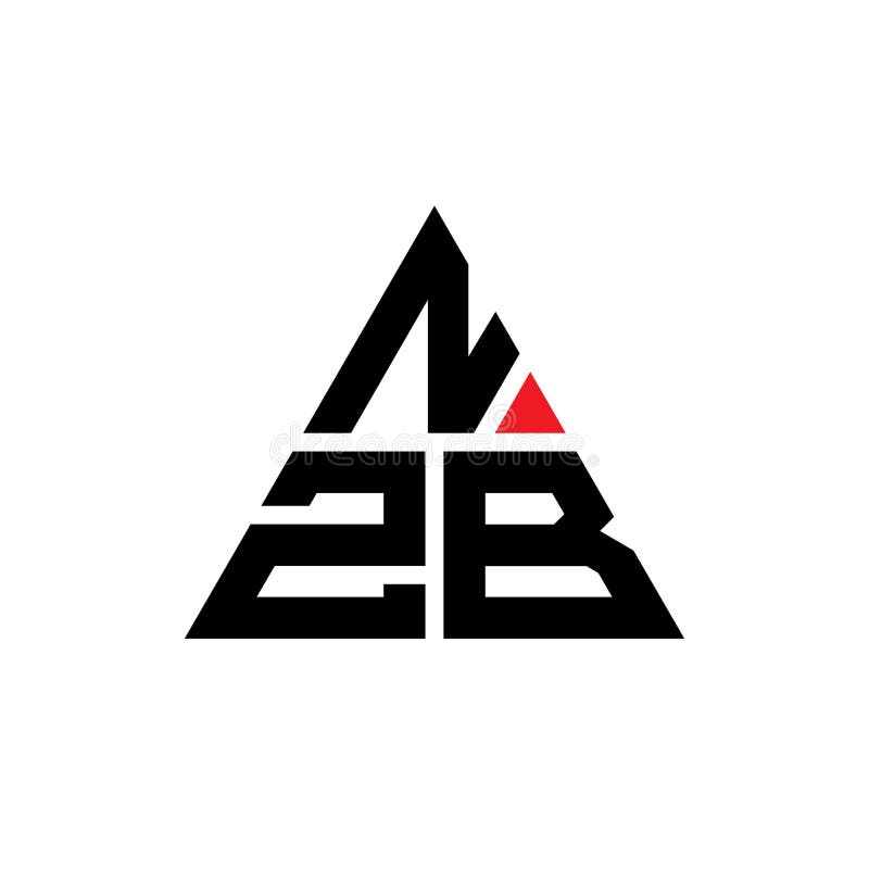 NZB Triangle Letter Logo Design with Triangle Shape. NZB Triangle Logo ...