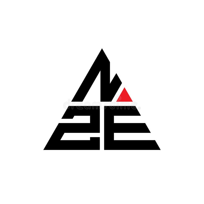 NZE Triangle Letter Logo Design with Triangle Shape. NZE Triangle Logo ...