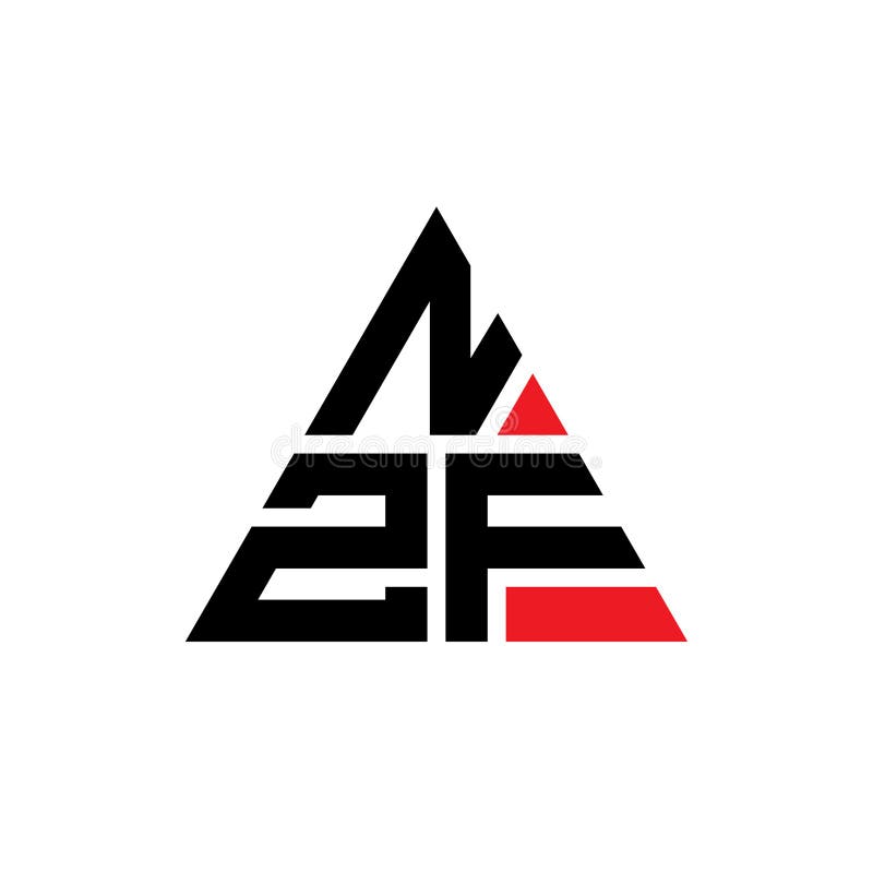 NZF Triangle Letter Logo Design with Triangle Shape. NZF Triangle Logo ...