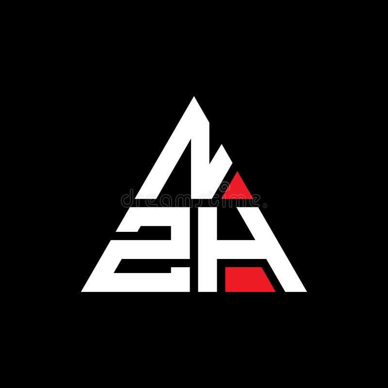 NZH Triangle Letter Logo Design with Triangle Shape. NZH Triangle Logo ...