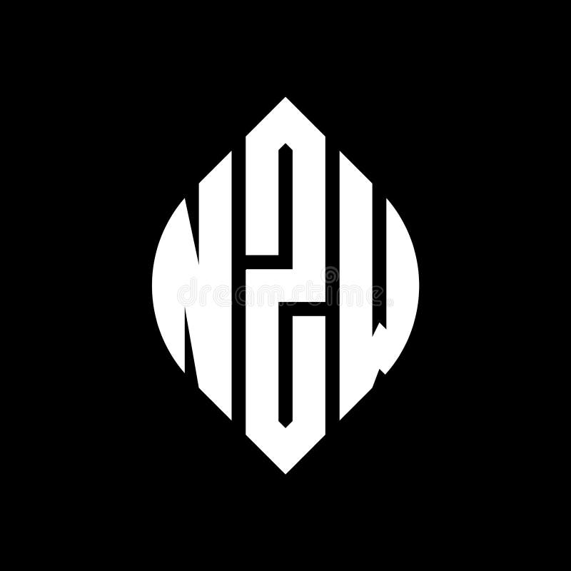 NZW Circle Letter Logo Design with Circle and Ellipse Shape. NZW ...