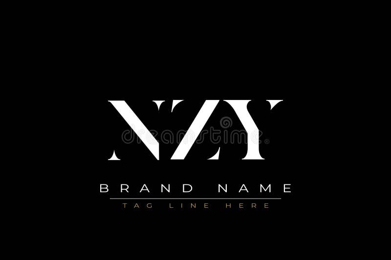 NZY Abstract Letter Logo Design Stock Illustration - Illustration of ...