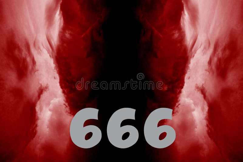 Número 666 Como Muestra Del Antichrist Stock de ilustración - Ilustración de diablo, cartas ...