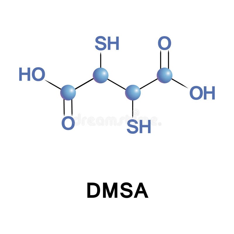 Molécula De Fármaco Tóxico Por Chumbo Dmsa Do ácido Dimercaptosuccínico ...