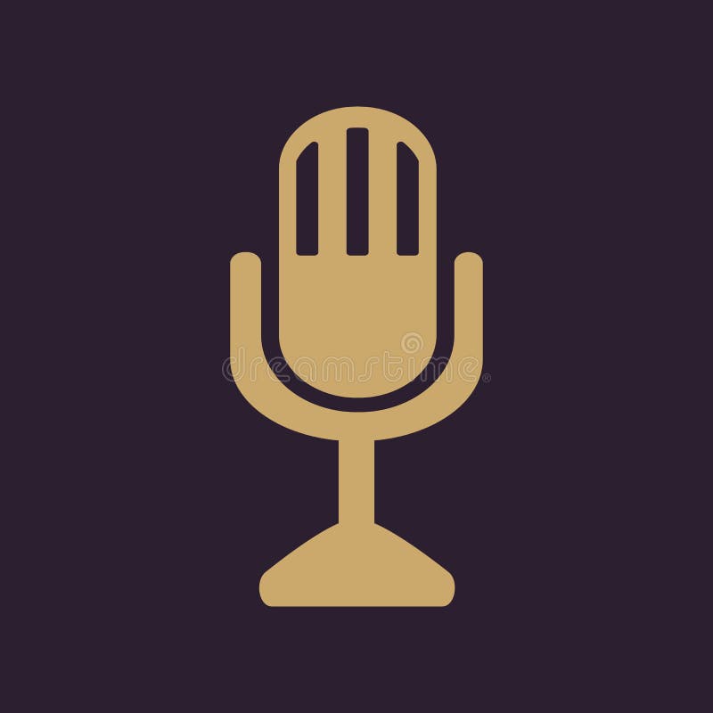 O ícone Do Mic Símbolo Do Microfone Liso Ilustração Stock - Ilustração ...