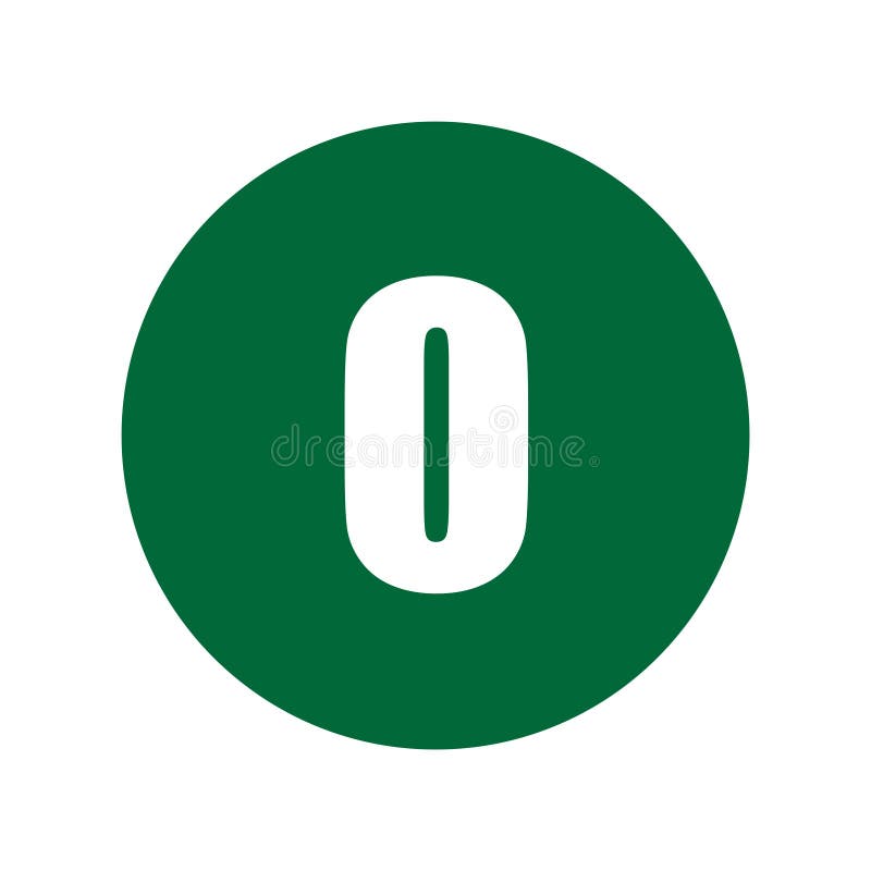 Letter O Logo Symbol in Green Circle. Stock Vector - Illustration of ...